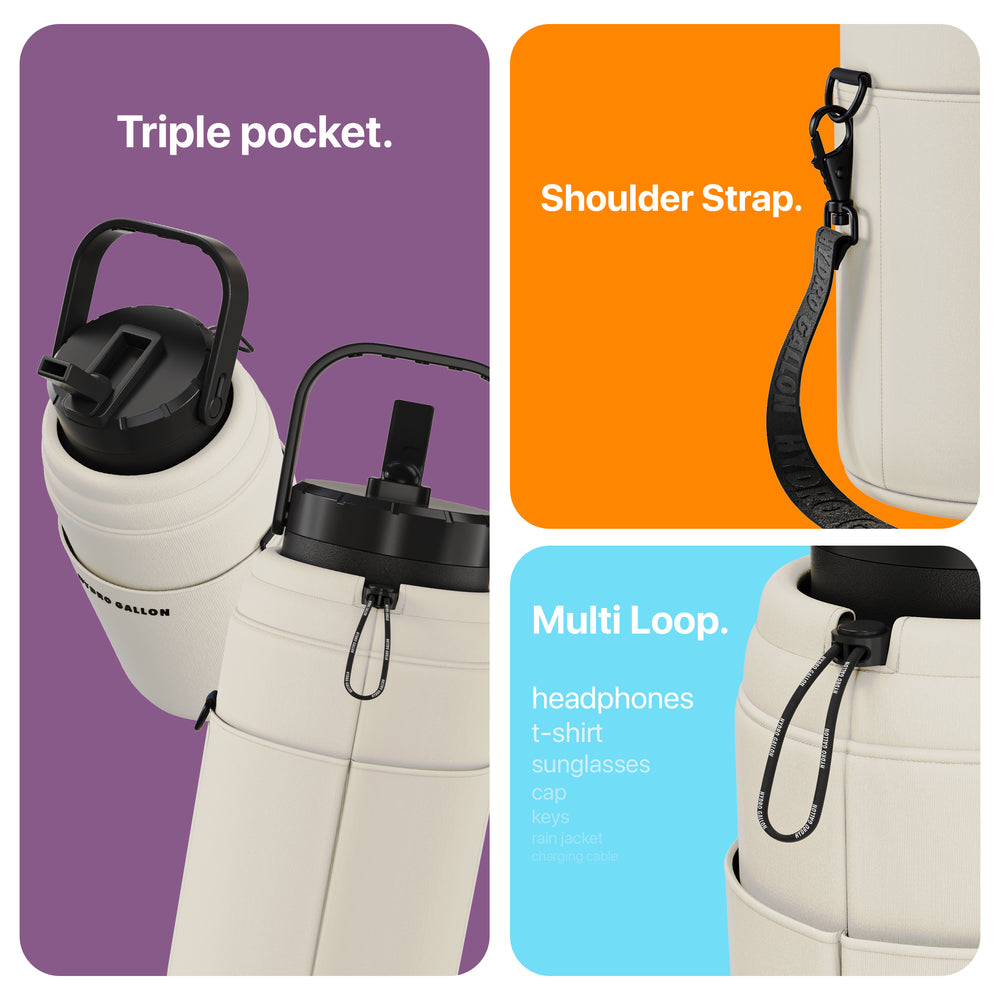 Hydro Gallon® Nomad | 64oz Insulated Bottle with Straw lid and Sleeve